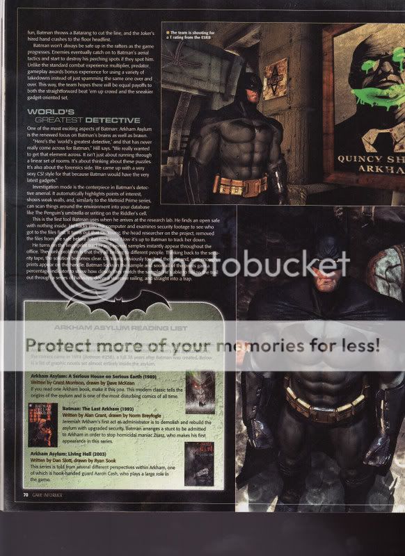 ~Game Informer~ Batman Arkham Asylum* Scans - Tomb Raider Forums